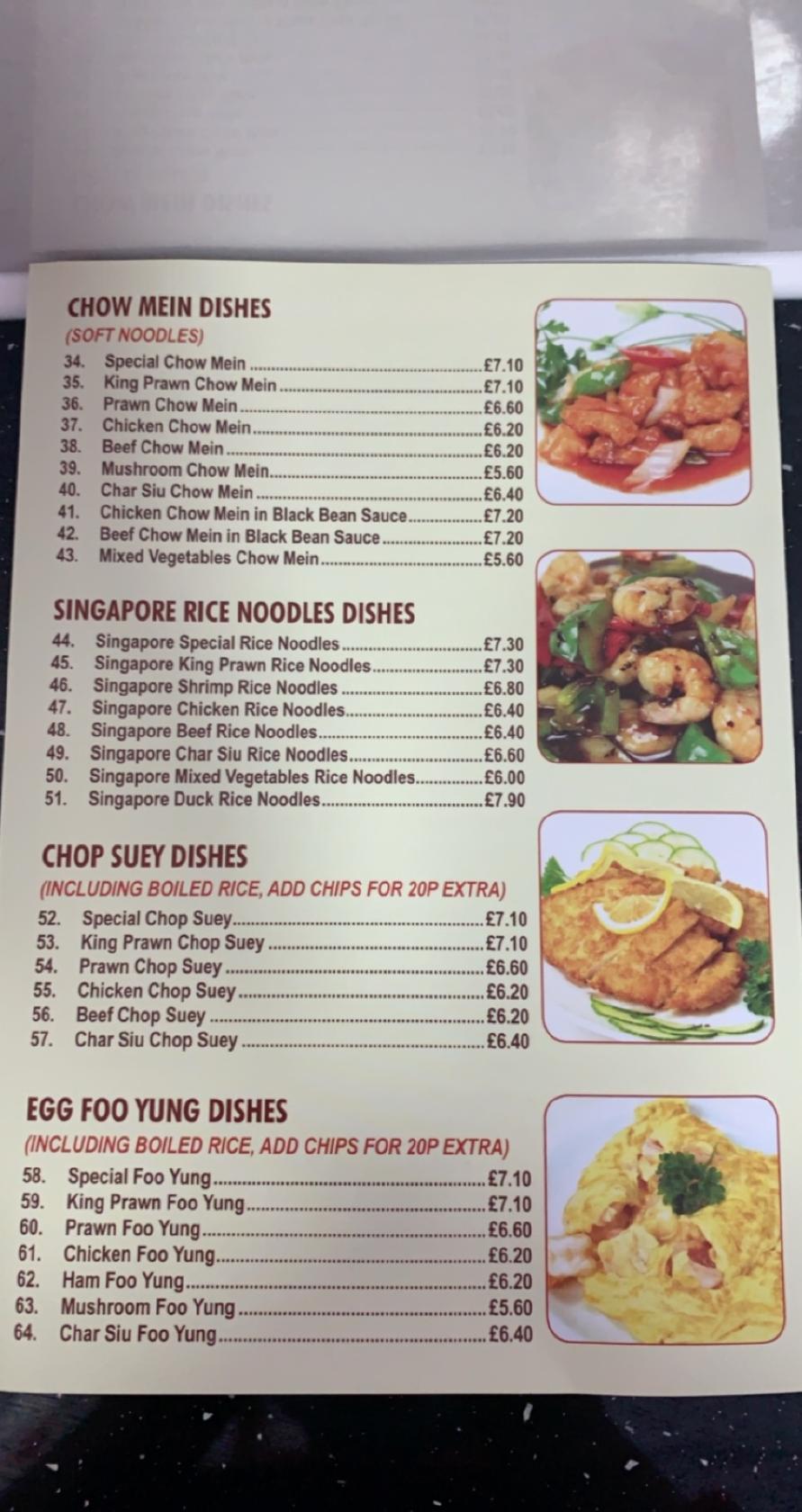Menu at 123 Chinese Takeaway Forfar restaurant, Forfar