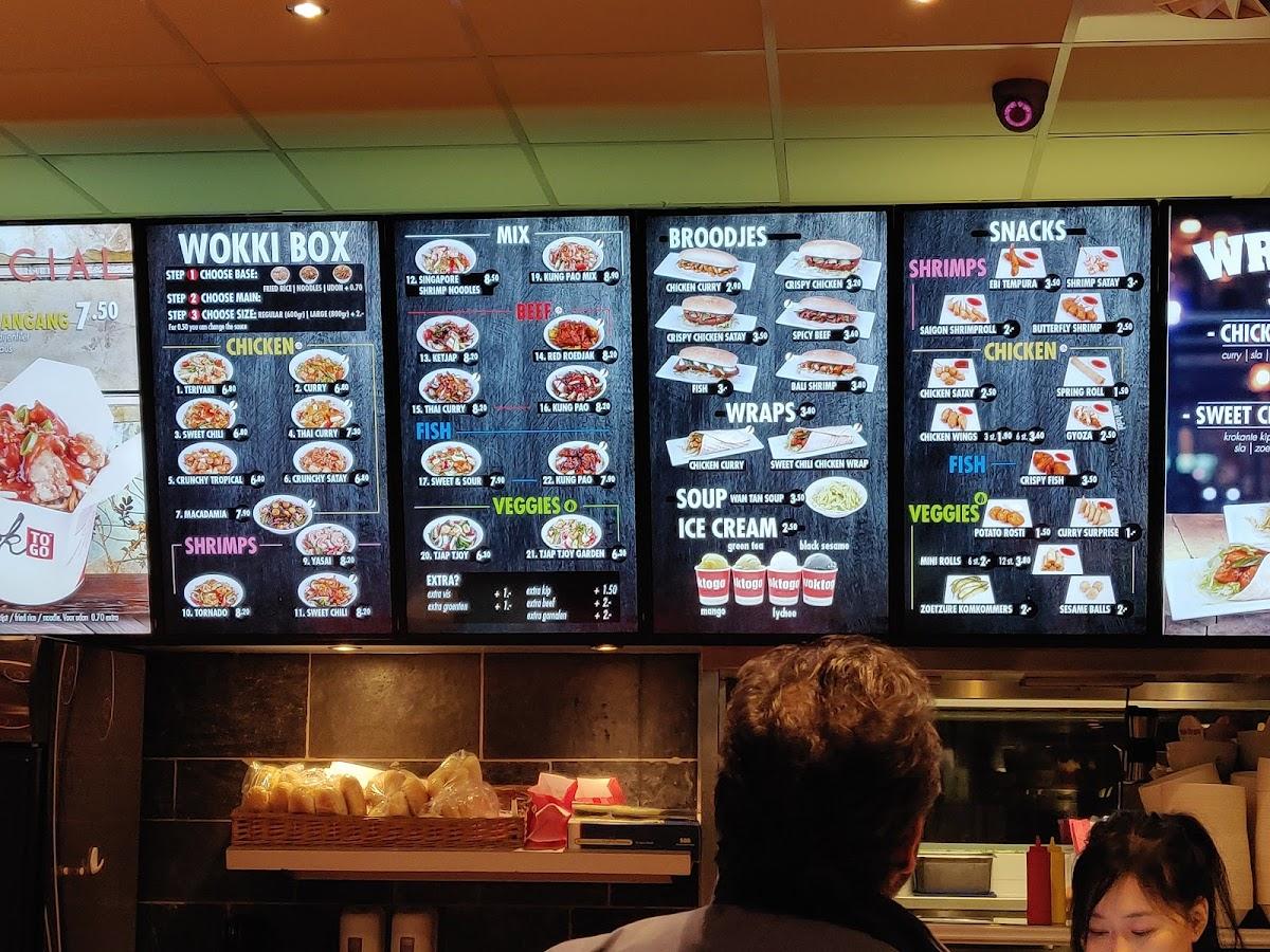 Menu at Wok To Go, Rotterdam, Coolsingel 121