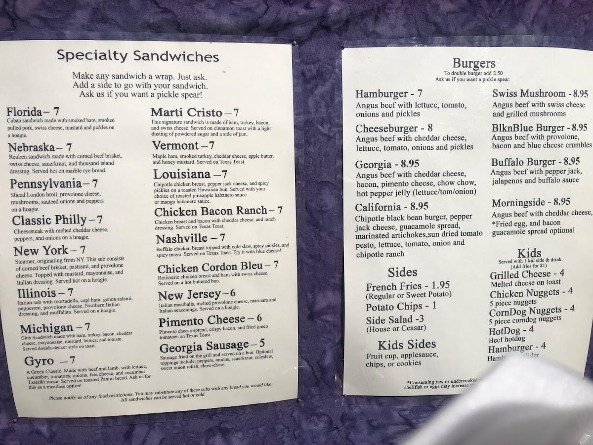 Carta del restaurante Gypsy Rabbit, Temple