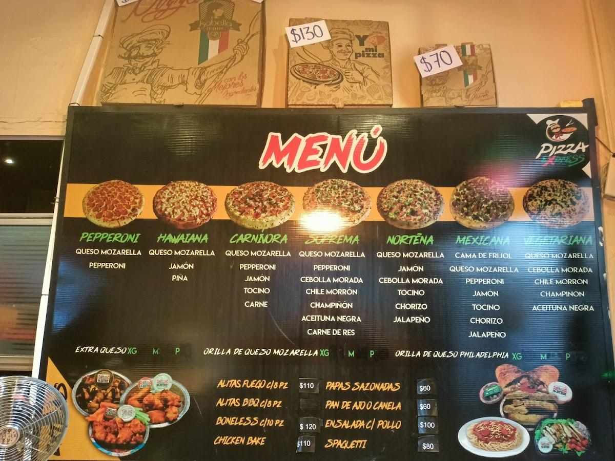 Menu at Pizza Express Anahuac restaurant, Mexicali, Del Pajar 599