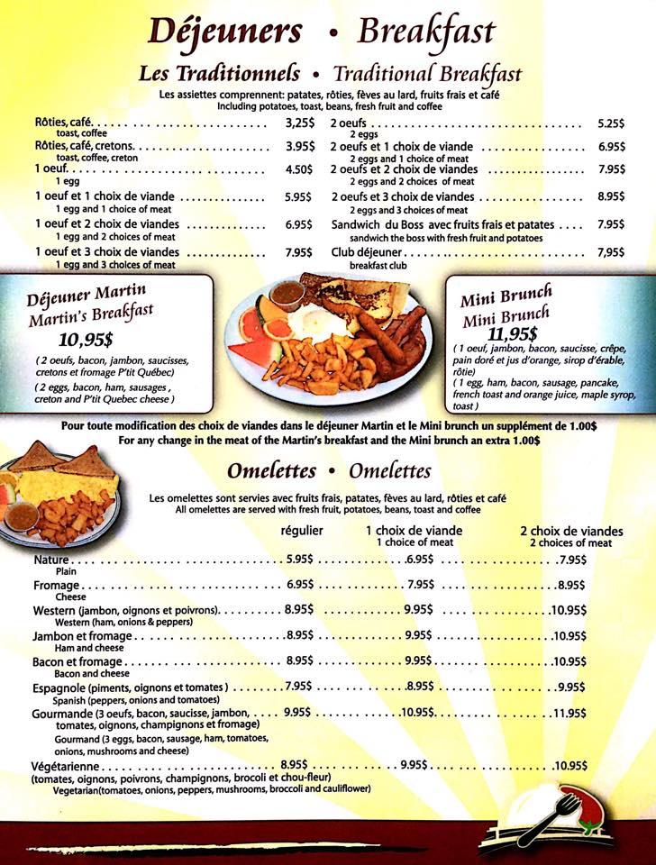 Menu au Resto 108 restaurant, Cookshire-Eaton, 444 Quebec Rte 108