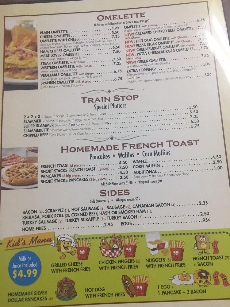 Menu at Train Stop Restaurant, Upper Darby
