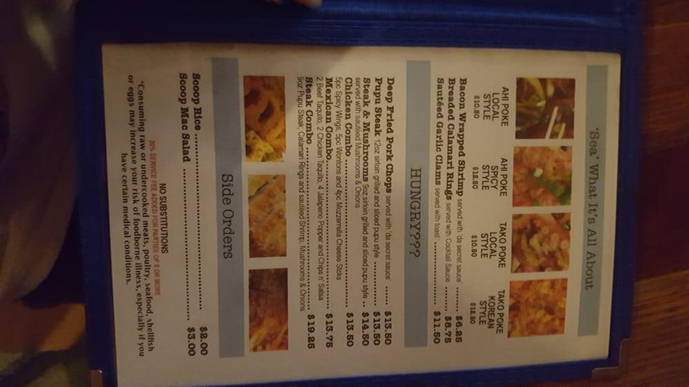 Menu at Nancy's Kitchen pub & bar, Waipahu, 94-1040 Waipio Uka St #14