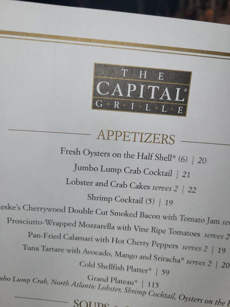 Menu at The Capital Grille pub & bar, Fairfax, Fair Lakes Promenade Dr