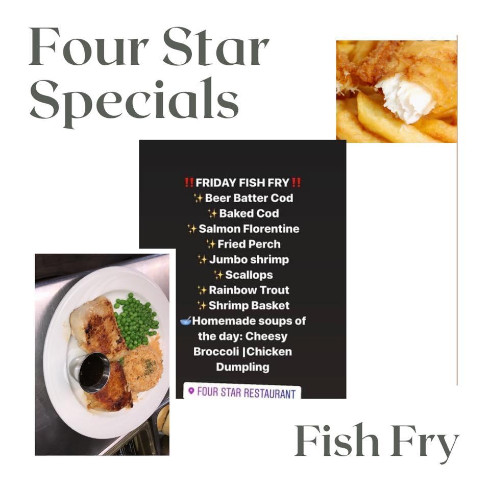 Menu at Four Star Restaurant, Baraboo, 8th St