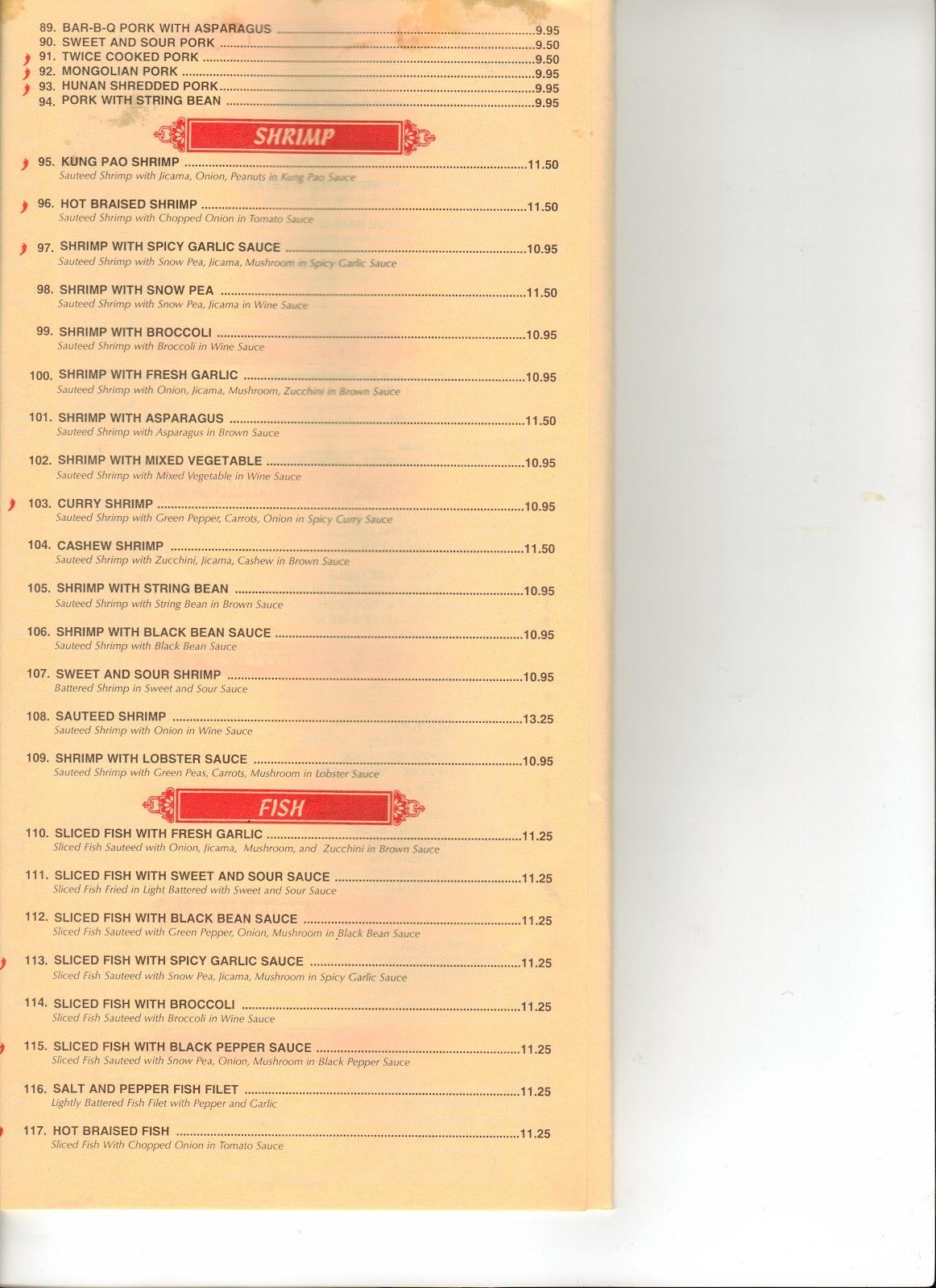 Menu at Chinese Dumpling House restaurant, Port Hueneme