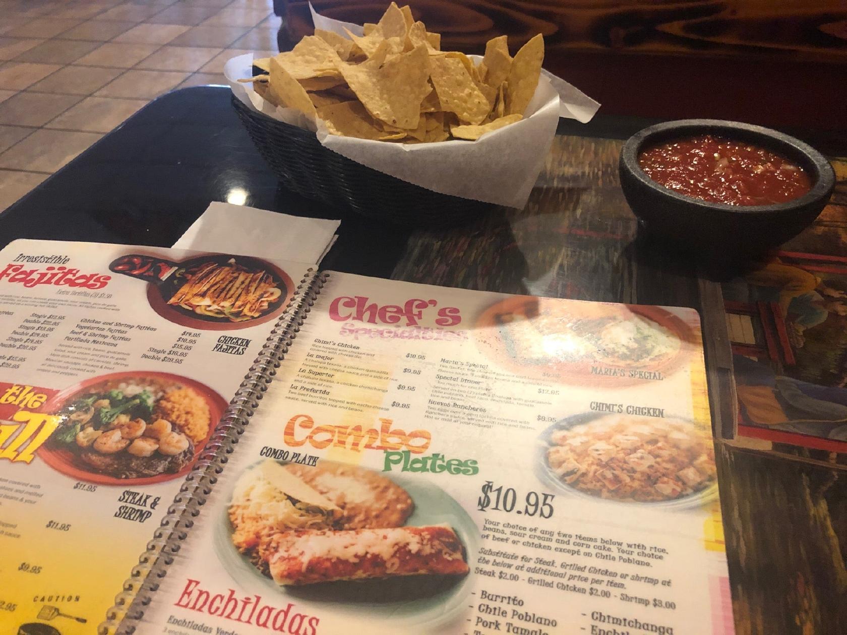 Menu at Chimis Fresh Mex restaurant, Florissant, 520 N Hwy 67