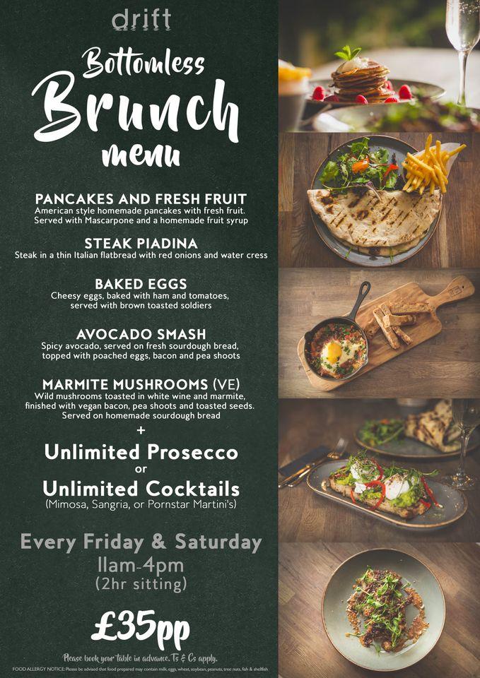Menu at Drift Hayling Island restaurant, England