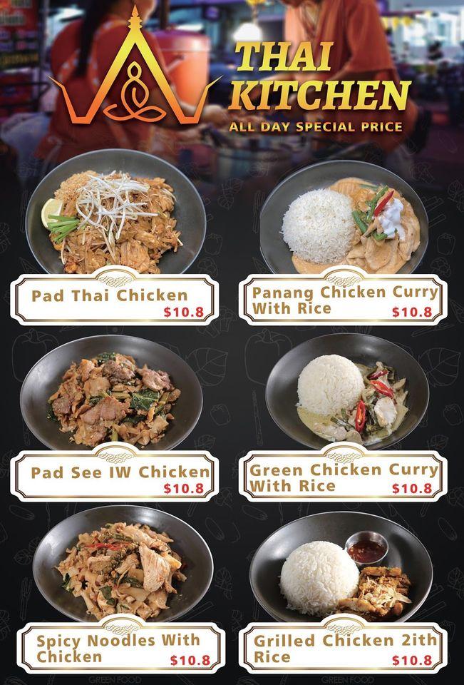 Menu at Kung Fu Kitchen/Thai kitchen restaurant, Wallsend