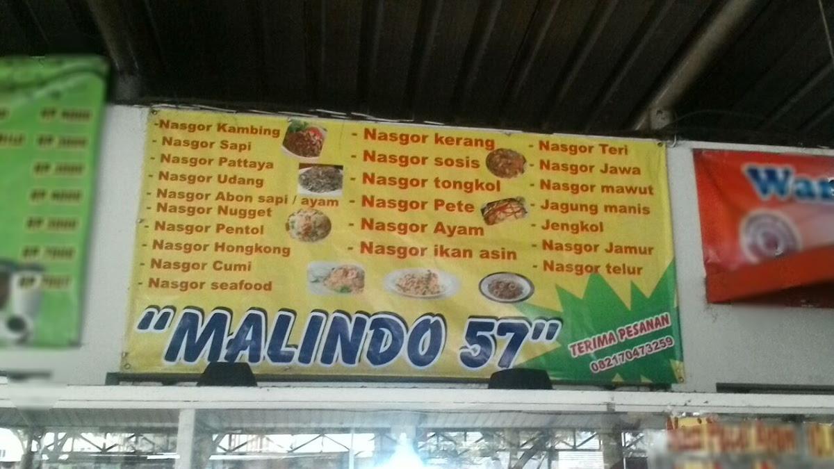 Menu at Malindo 57 cafe, Indonesia