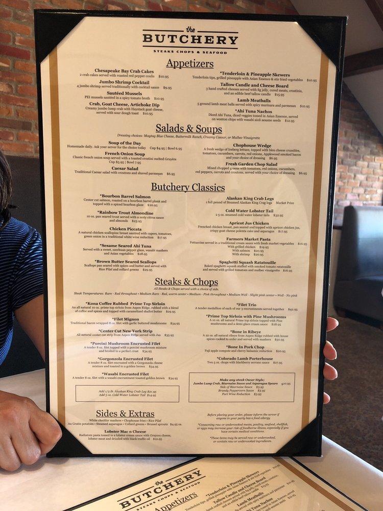 Menu at The Butchery- Steaks, Chops & Seafood steakhouse, Arvada