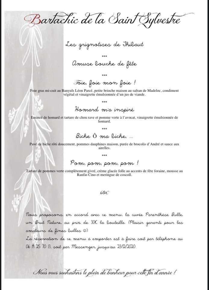 Menu au Restaurant La Bartavelle Argelès sur Mer, Argelès-sur-Mer
