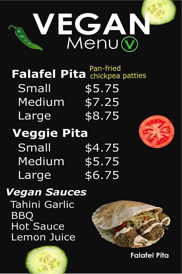 Menu at Doner House restaurant, Waterloo