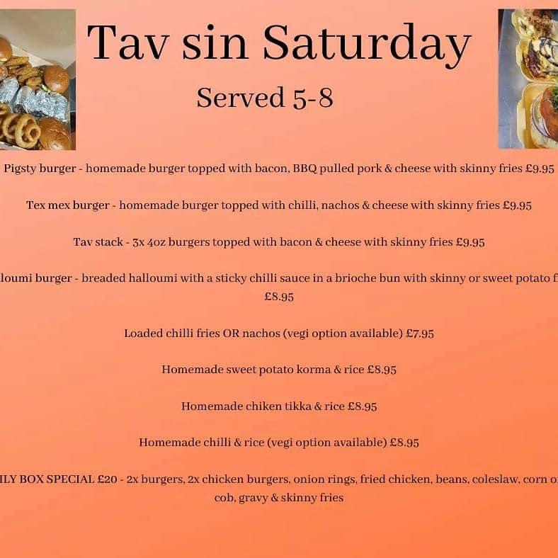 Menu at The Tavern Inn pub & bar, Newquay, Mellanvrane Ln