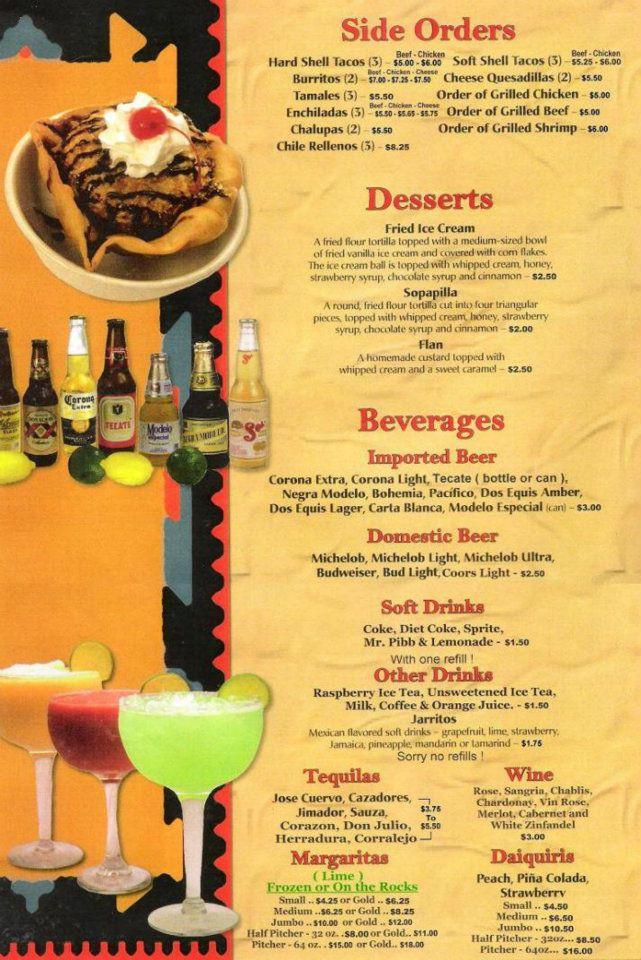 Menu at El Torero restaurant, Warren, Elm Rd NE