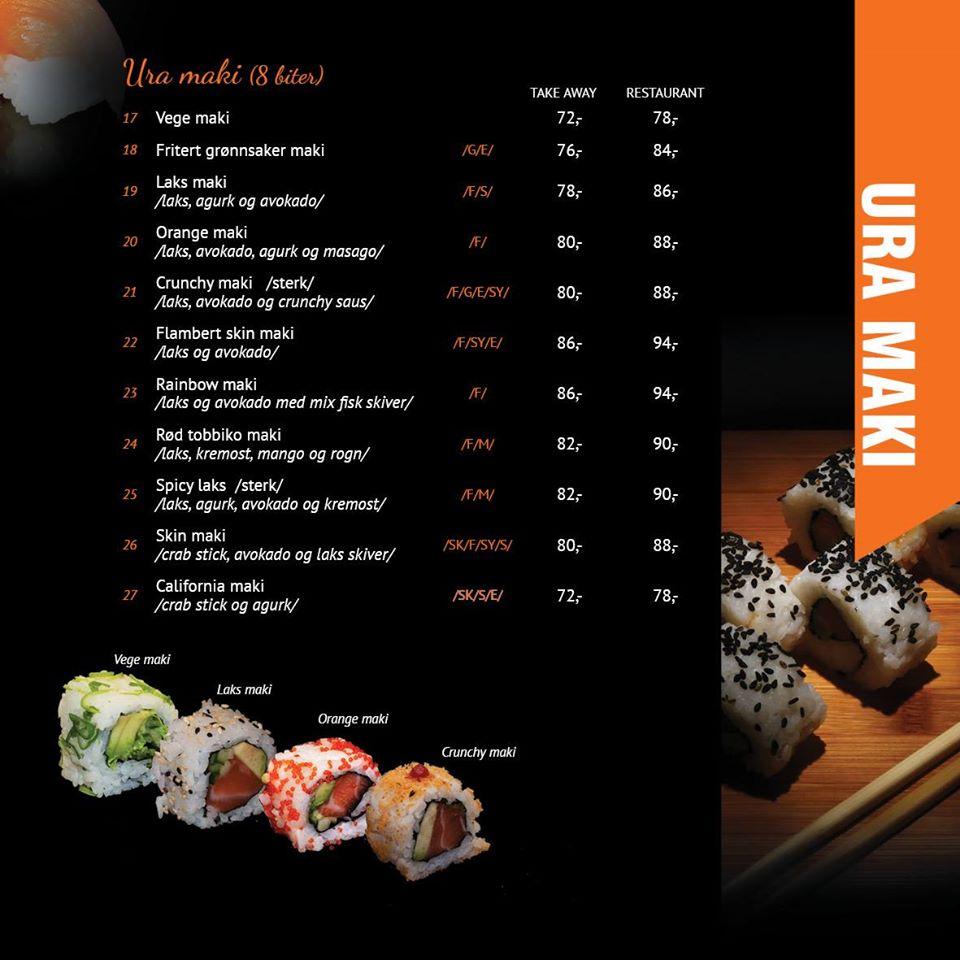 Menu at Sushi Way Ålgård restaurant, Ålgård