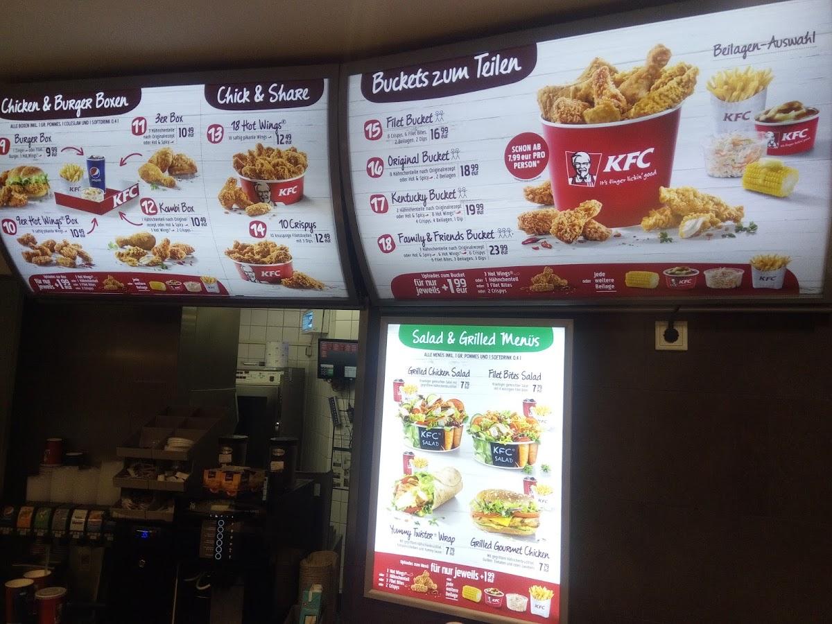 Carta de comida rápida Kentucky Fried Chicken, Fráncfort, Hauptwache B ...