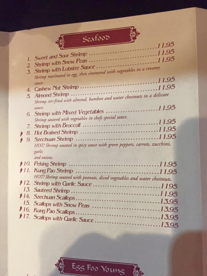 Menu at Dragon Treasure Chinese Restaurant, Fruita