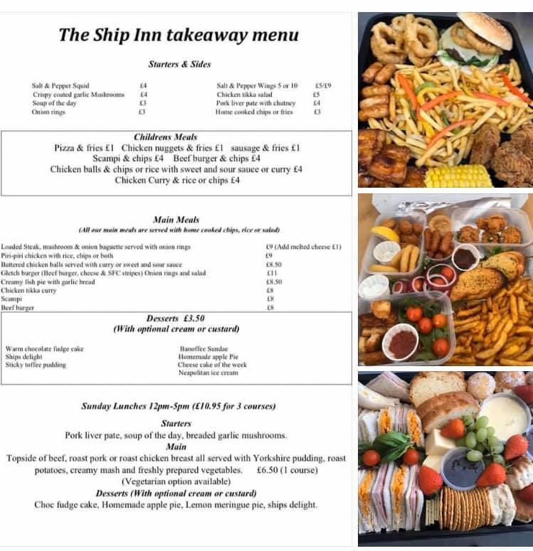 Menu at The Ship Inn pub & bar, Greenfield
