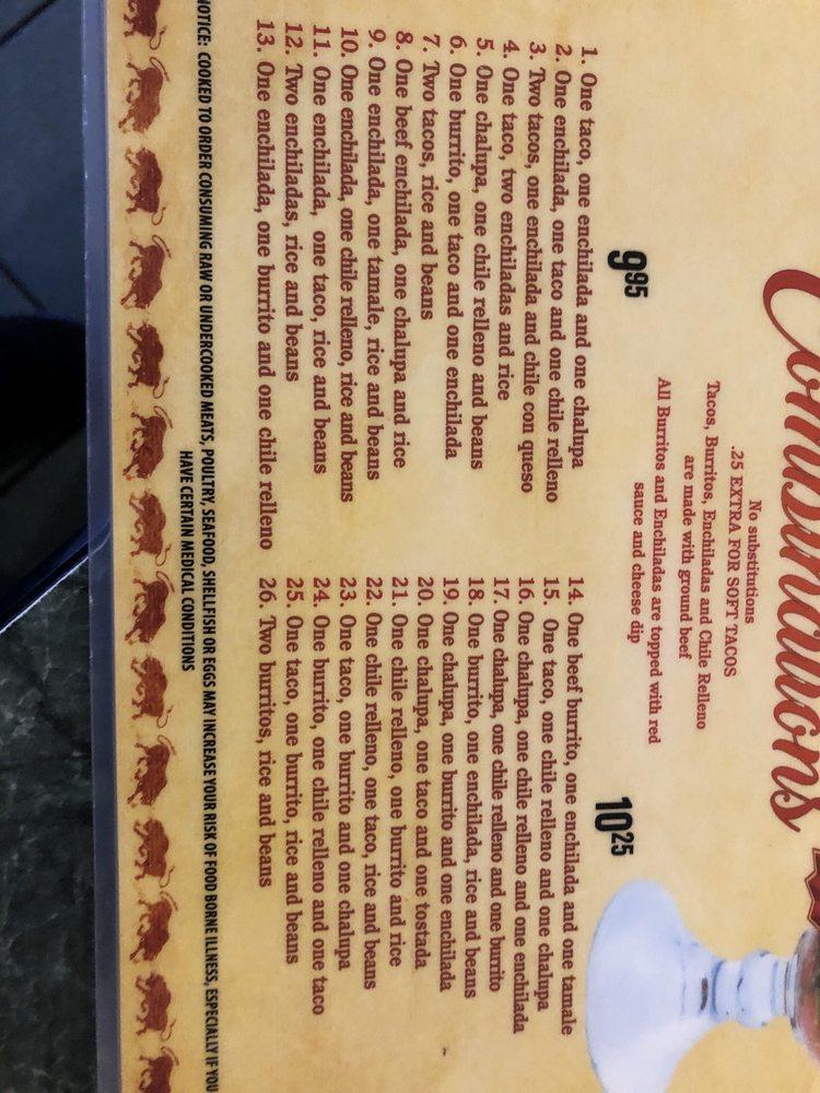Menu at Los Bravos Mexican Restaurant, Conyers, Salem Rd SE #2097