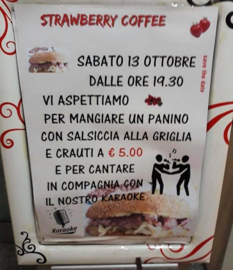 Menu at Strawberry Bar, Granarolo dell'Emilia