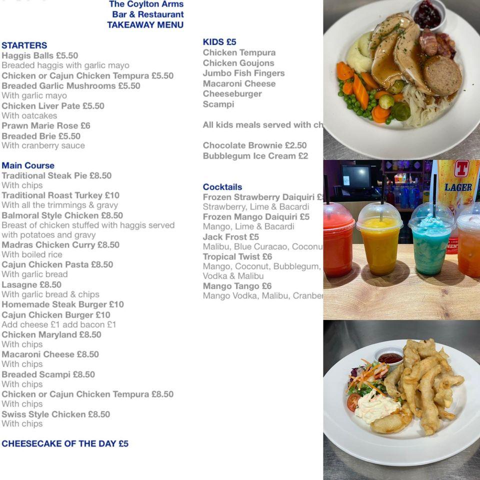 Menu at The Coylton Arms pub & bar, Drongan