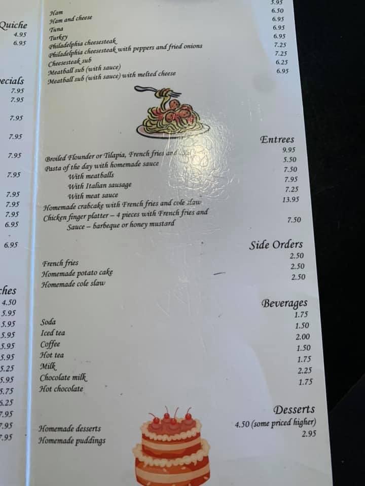 Menu at Cafe Ferraro, Fairless Hills, 523 S Oxford Valley Rd
