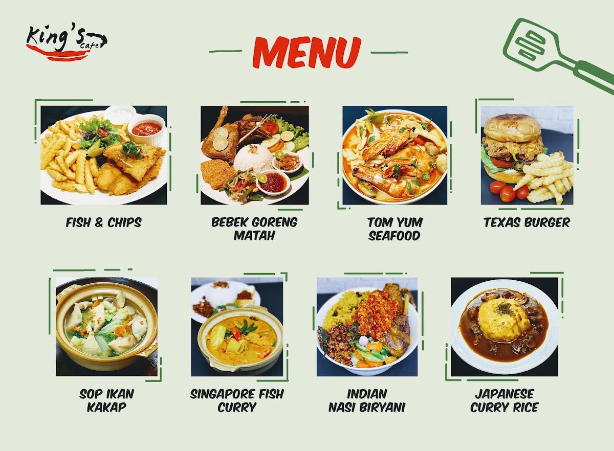 Menu at KING'S CAFE KUNINGAN, South Jakarta