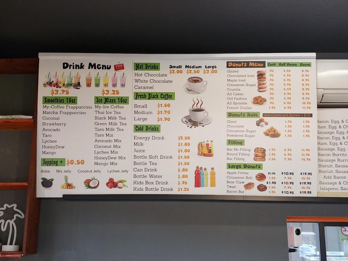 Menu at Longview Donuts LLC, Longview