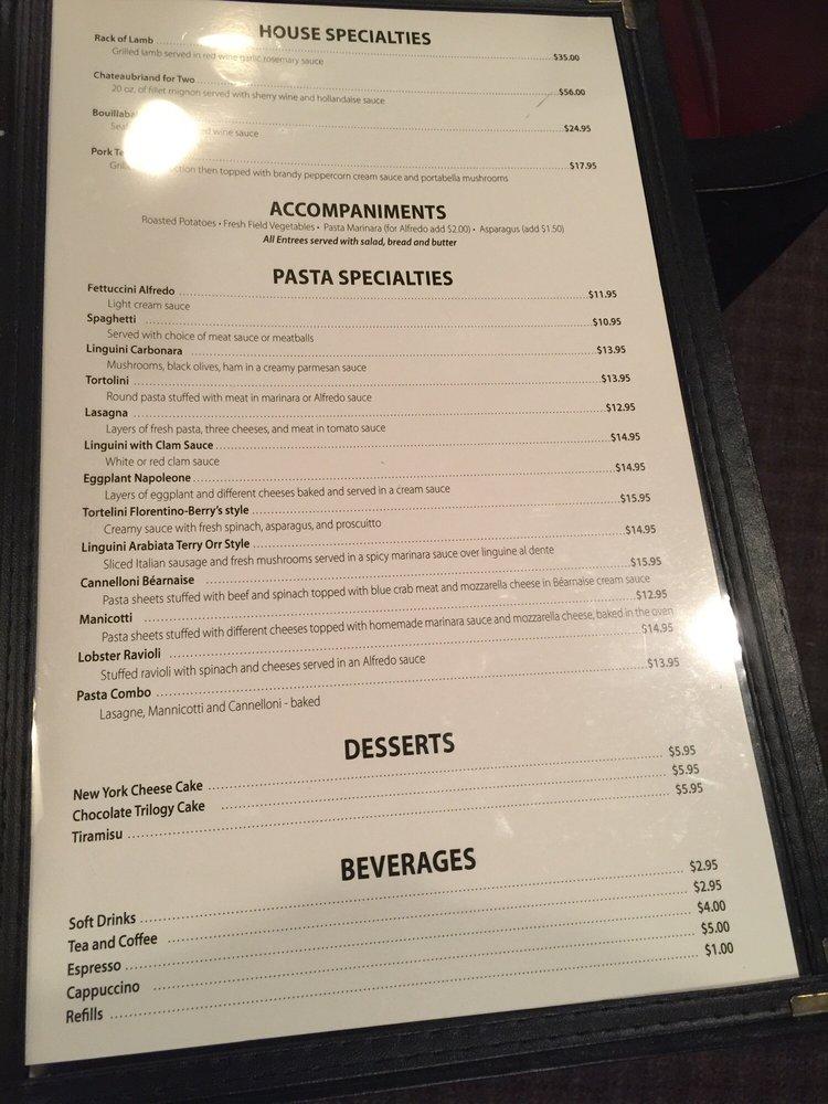 Menu at Manhattan Restaurant, Lufkin
