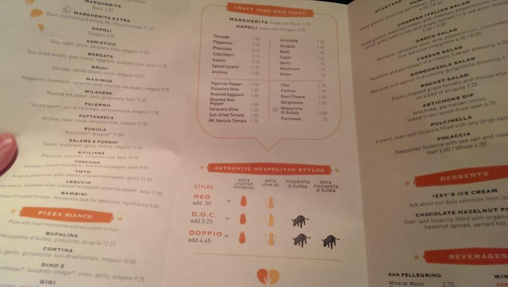 Menu at Punch Pizza Grand Avenue pizzeria, Saint Paul, 769 Grand Ave