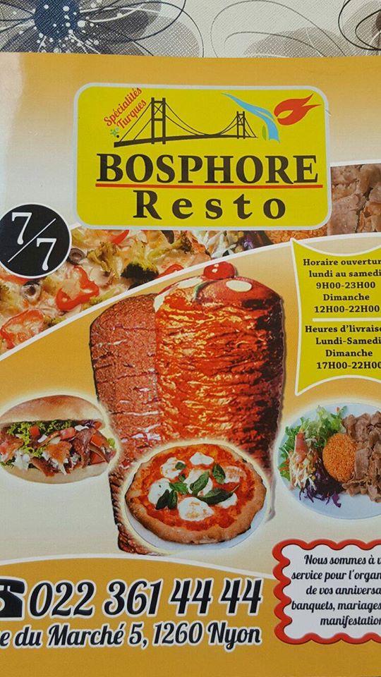 Menu at Bosphore Pizza Kebab, Nyon, Rue du Marché 5