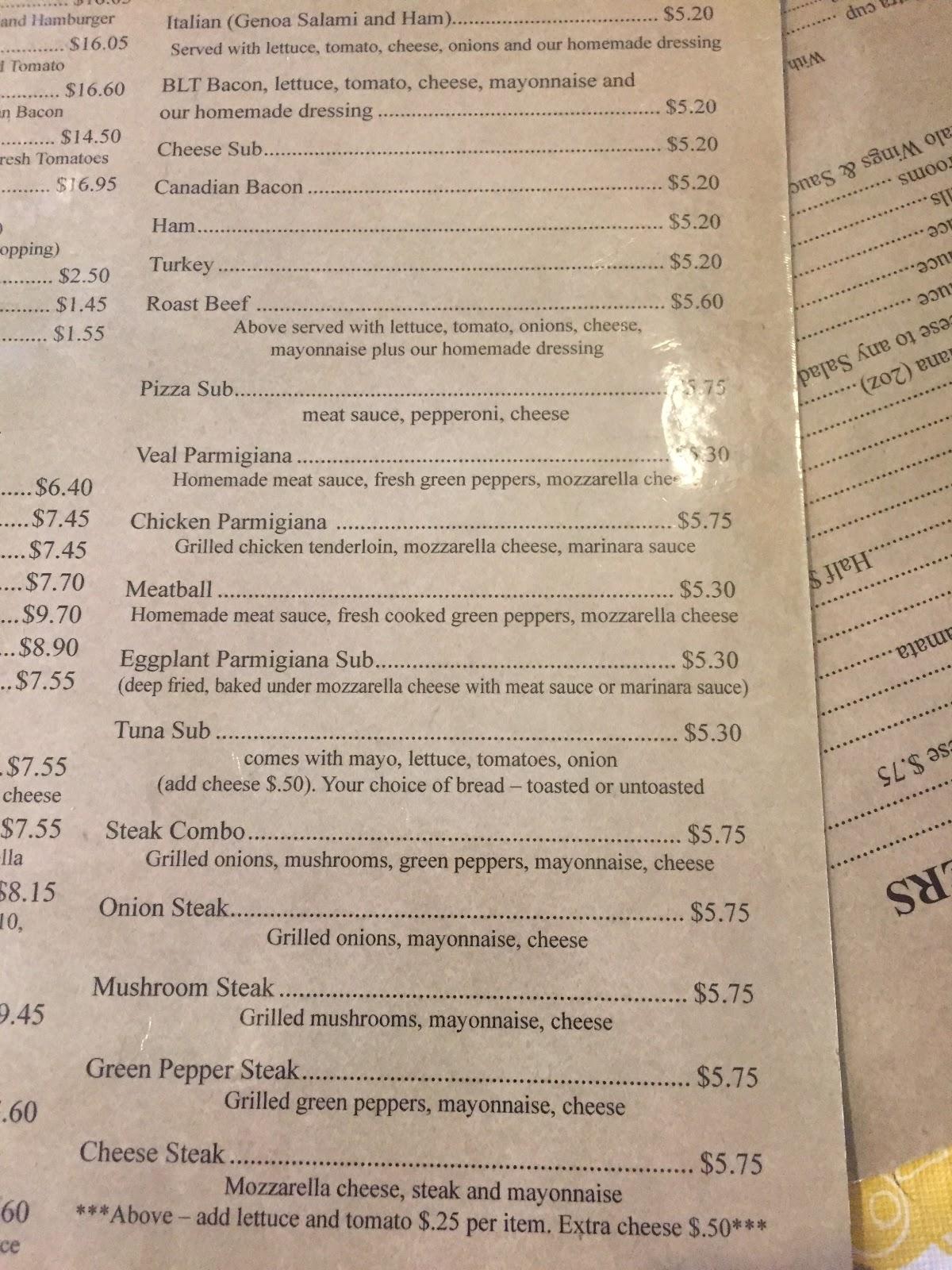 Menu at Italian Garden Restaurant, York