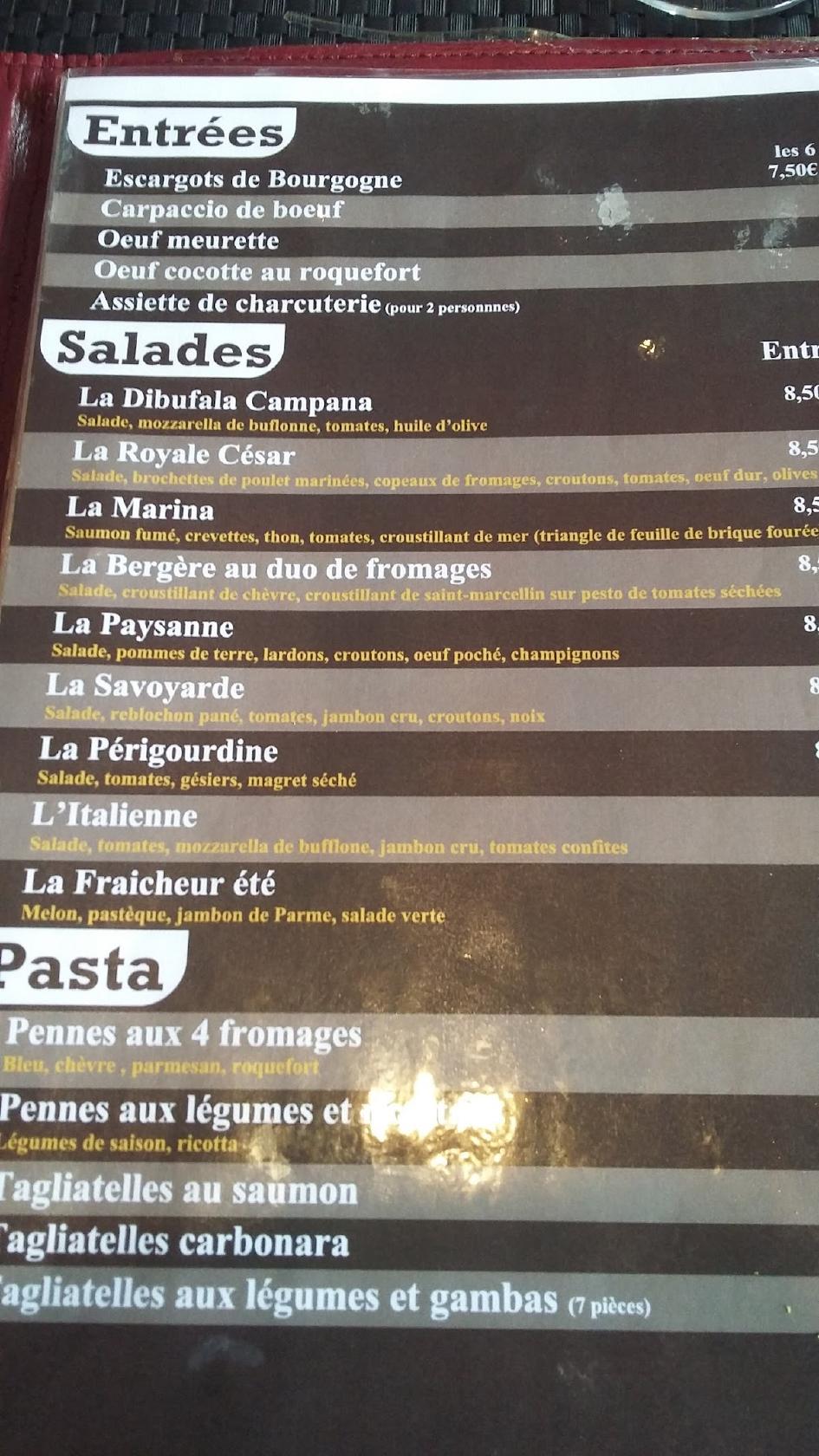 Menu at Le Resto restaurant, Dijon