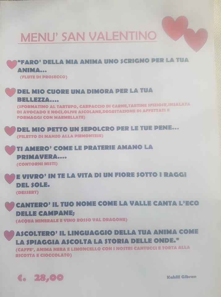 Menu at Ristorante Il Beccafico, San Marino