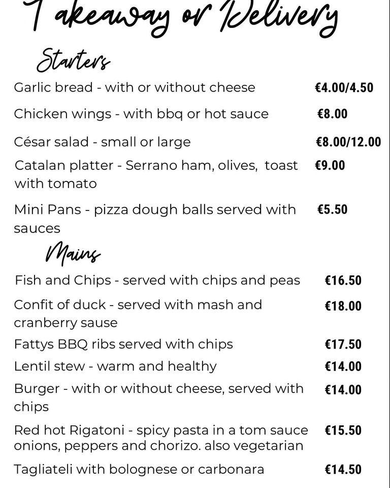 Menu at Fat alberts bar and Restaurant, Soldeu