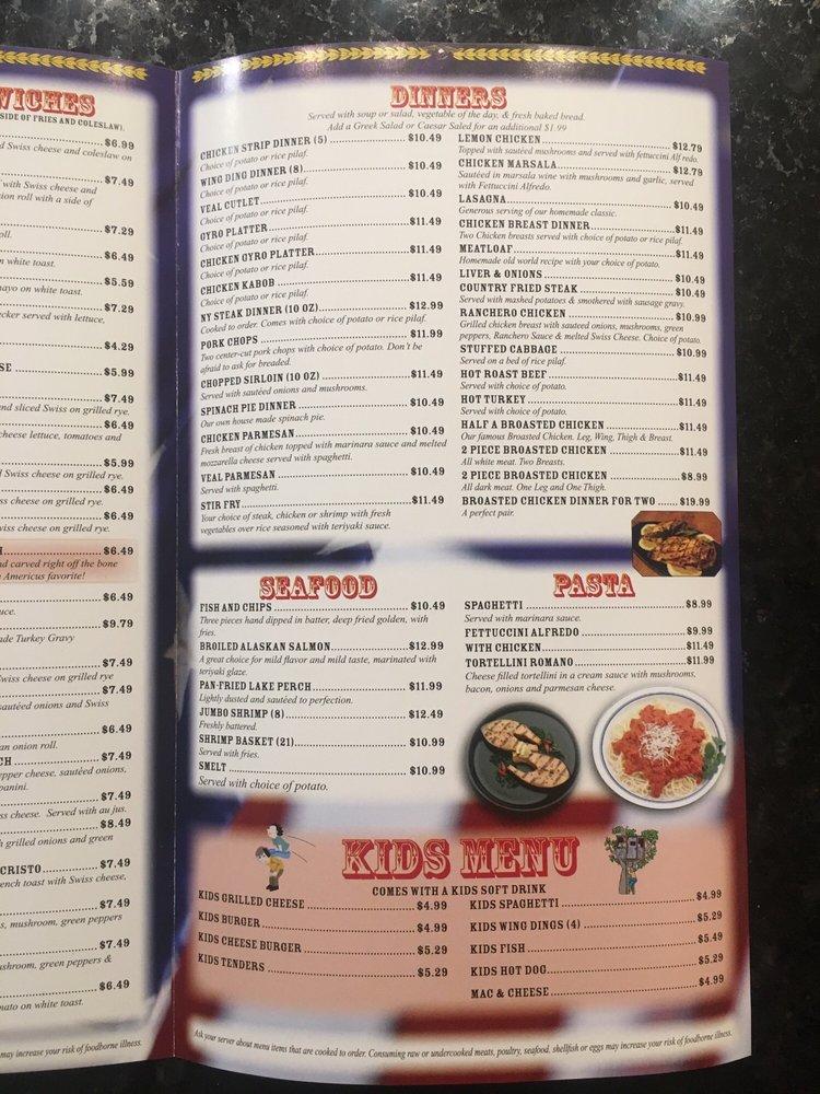 Menu at Americus Grill restaurant, Brighton