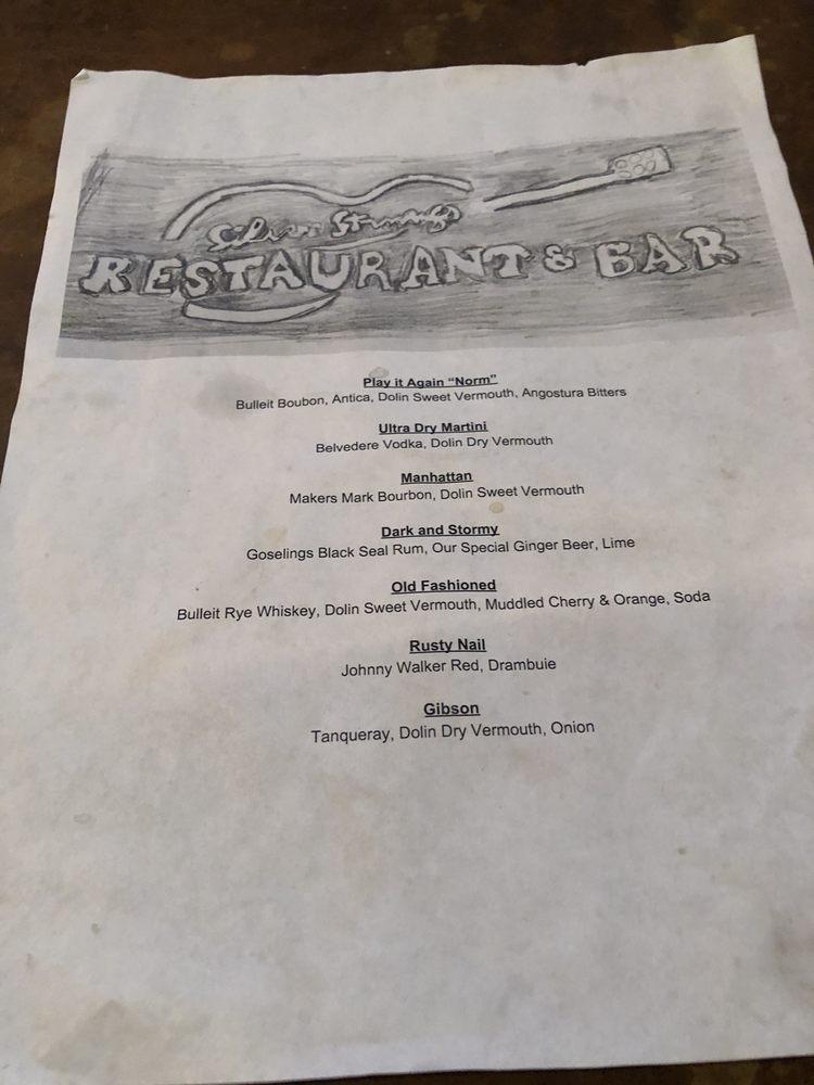 Menu at Silver Strings pub & bar, Silver Spring