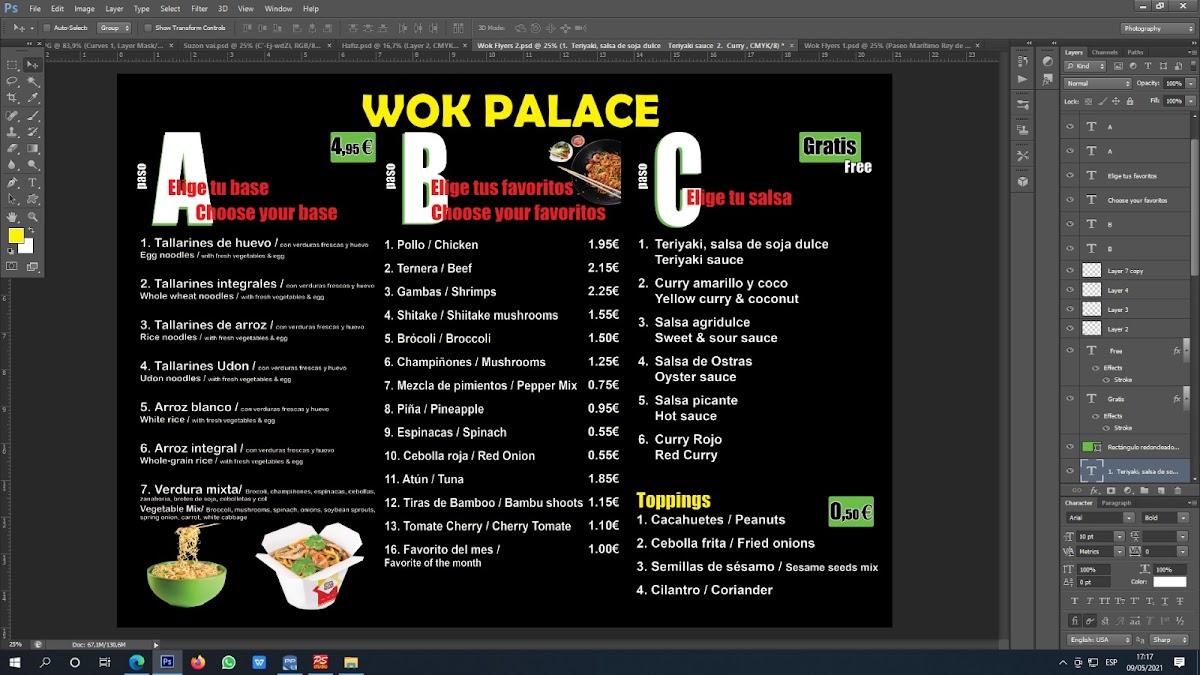 Menu at WOK PALACE AND DONNER KEBAB restaurant, Fuengirola