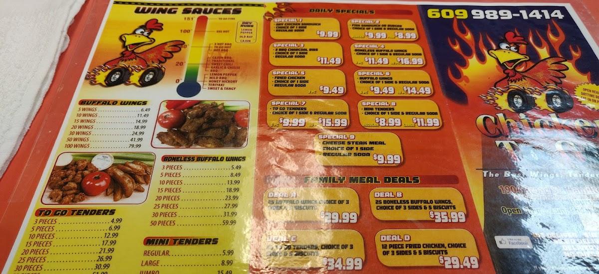 Menu at Chicken to Go restaurant, Hamilton Township, S Broad St