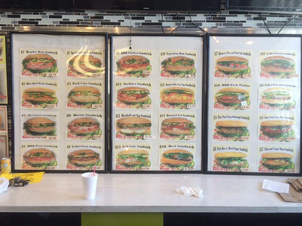 Menu at Banh Mi Ba Le restaurant, Oakland