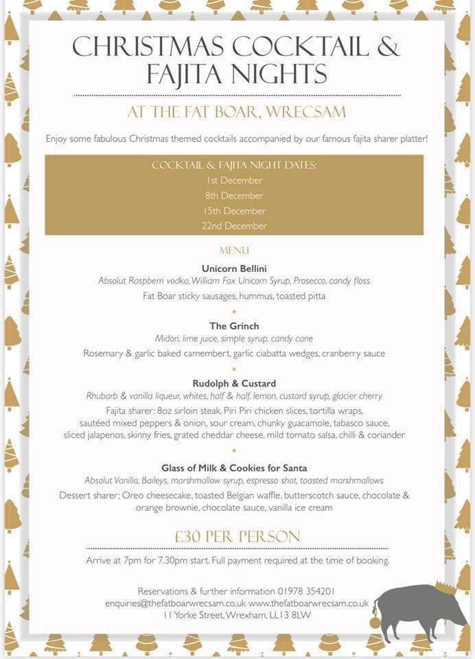 Menu at The Fat Boar pub & bar, Wrexham