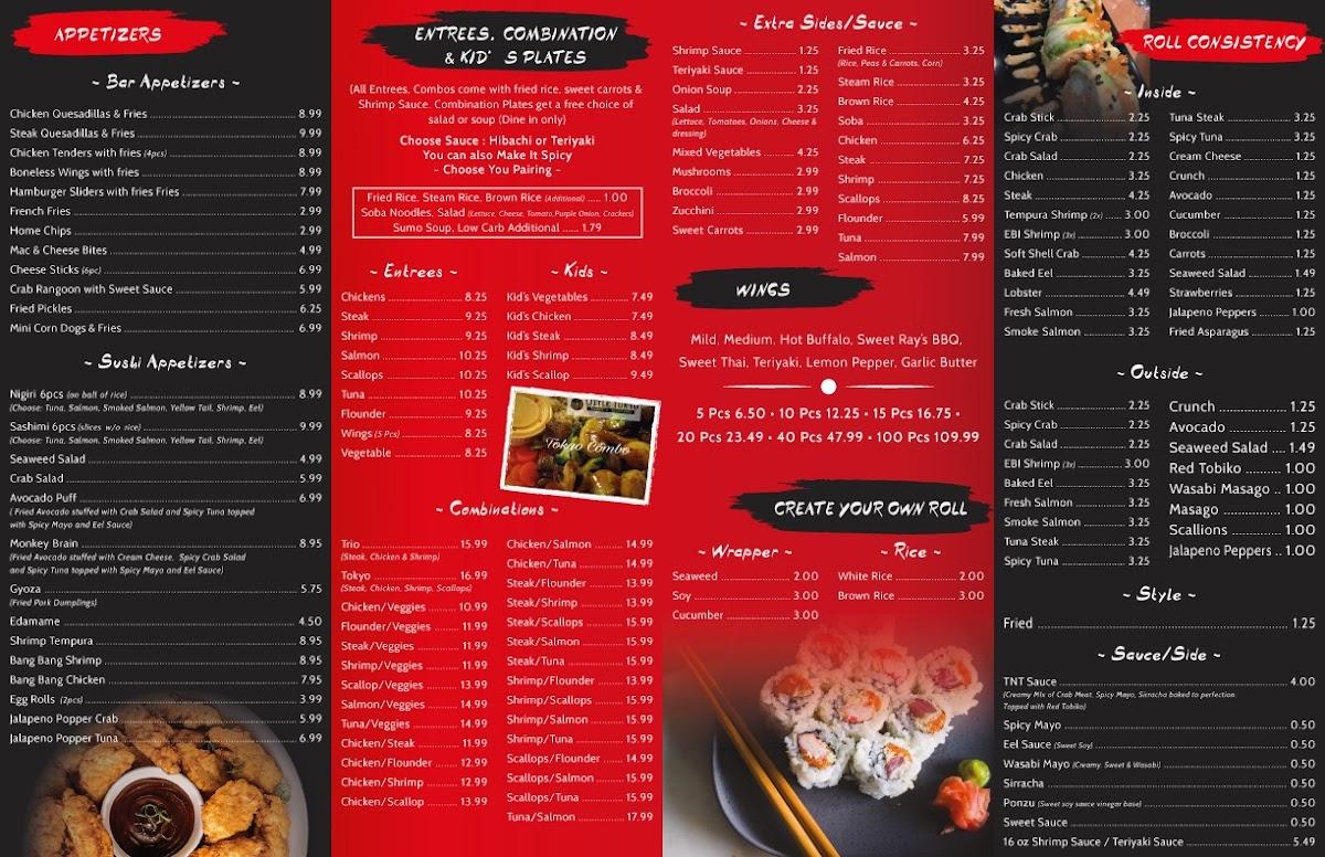 Menu at Little Tokyo Restaurant/ Little Tokyo Lounge, Albemarle, Hwy 52 ...