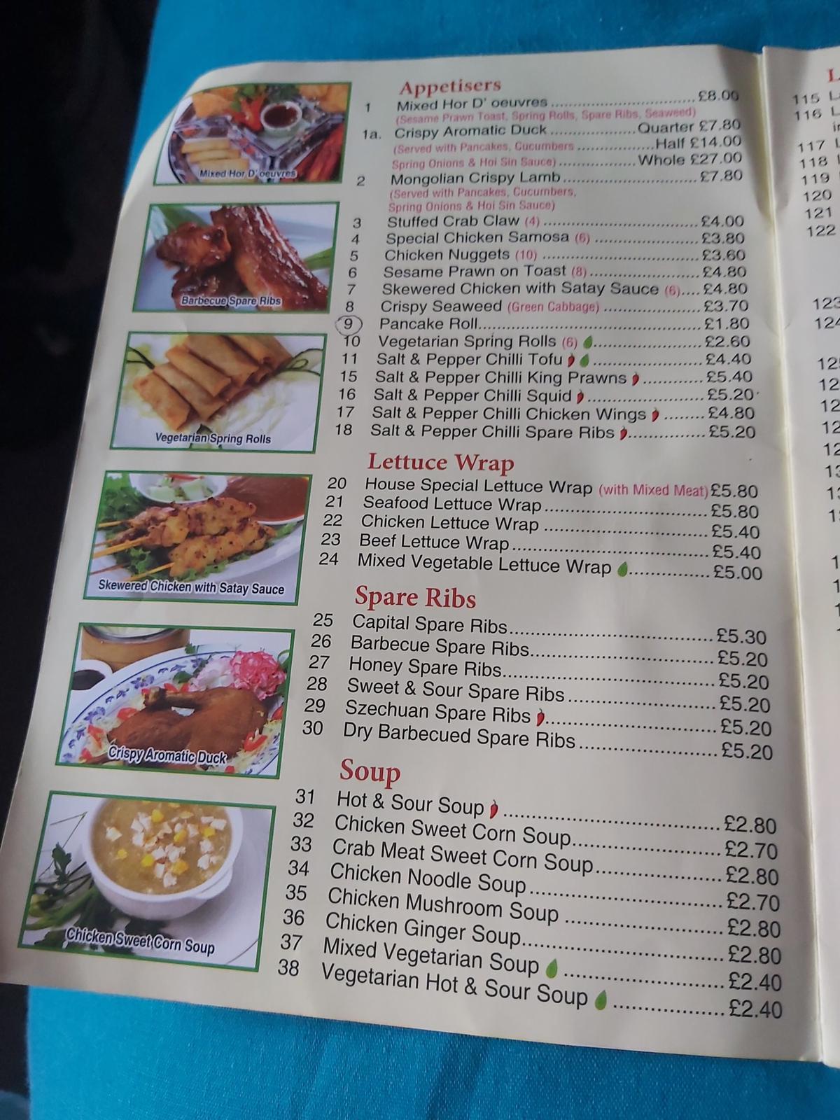 Menu at China Boy Takeaway restaurant, Caerphilly