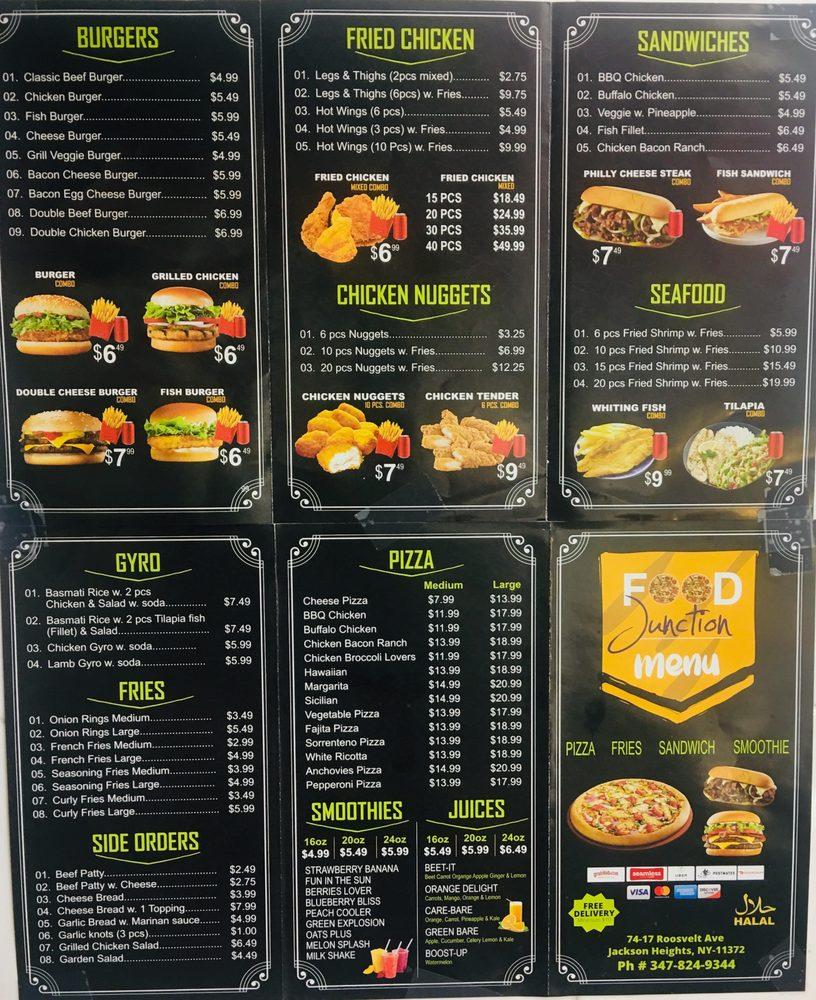 Menu at Food Junction pub & bar, New York City