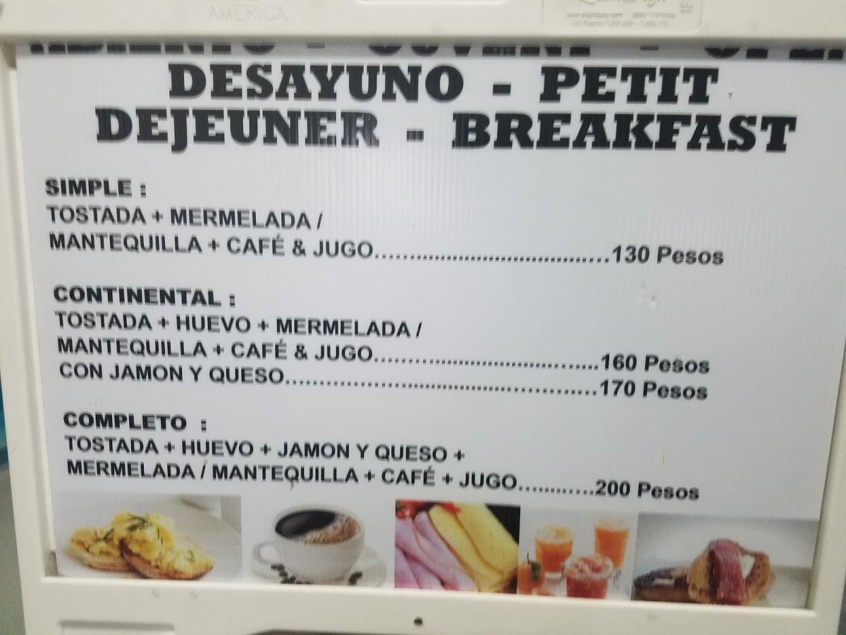 Menu at Panaderia Lakay restaurant, Las Terrenas