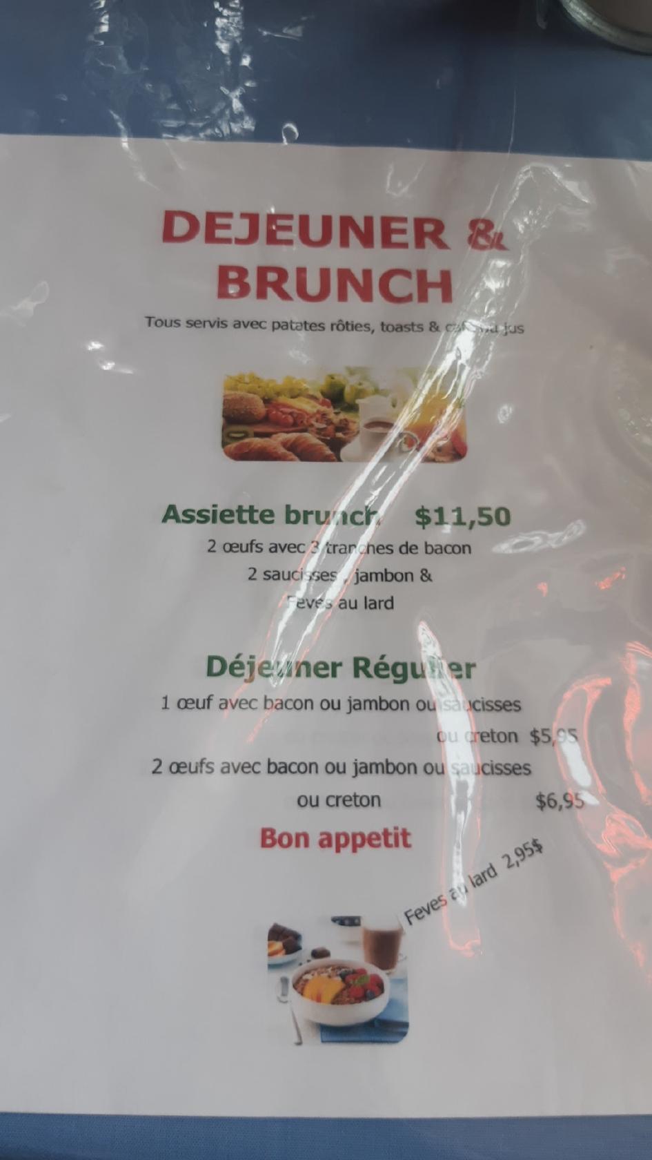 Menu au Restaurant Maxime Steak House, Notre-Dame-du-Nord