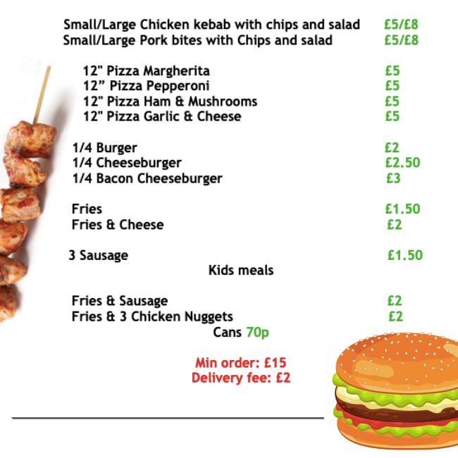 Menu at The Hungry Bandit restaurant, Ellesmere Port