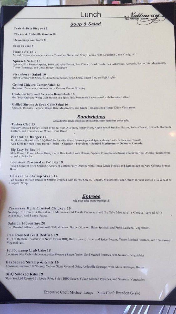 Menu at The Mansion Restaurant, White Castle, LA-1