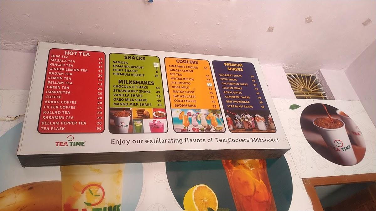 Menu at Tea time, Pathapatnam